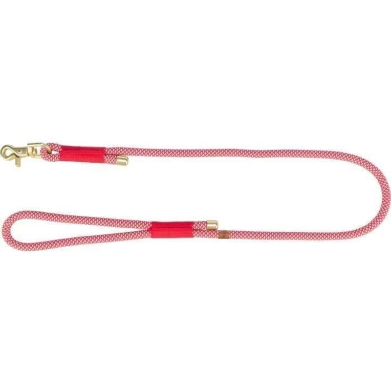 TRIXIE Soft Rope leash - S–XL: 1m - ø 10 mm - Red and cream