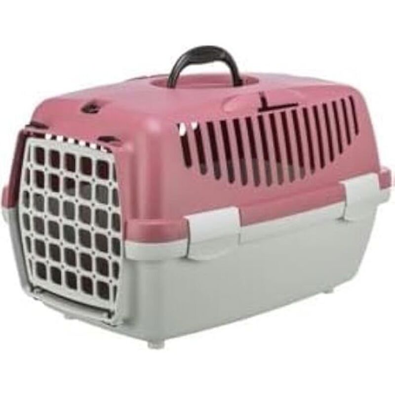 Transport box - TRIXIE - Capri 1 - Light gray - Old rose - For cat