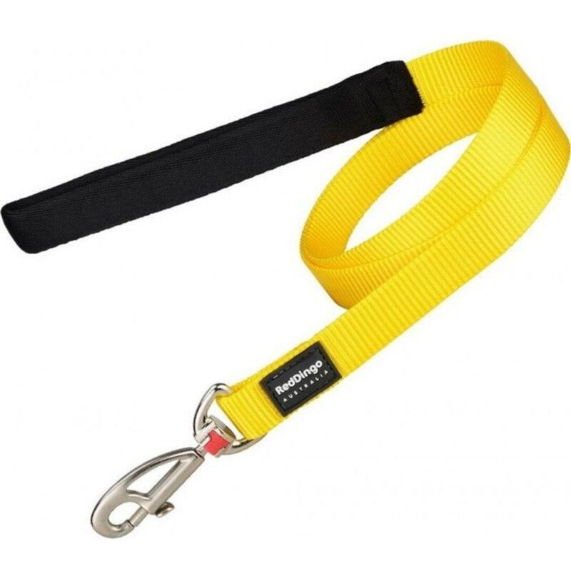 Dog Lead - RED DINGO - Yellow - Nylon - Padded Handle - Interchangeable ...