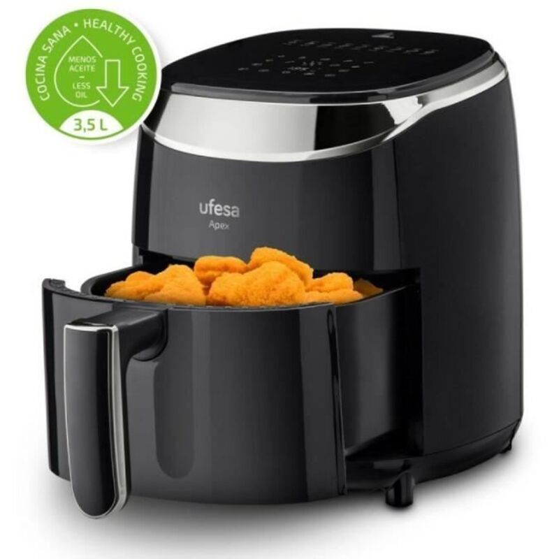 Oil-Free Fryer - UFESA - APEX - Black - 1200 W - Handle - Lid ...