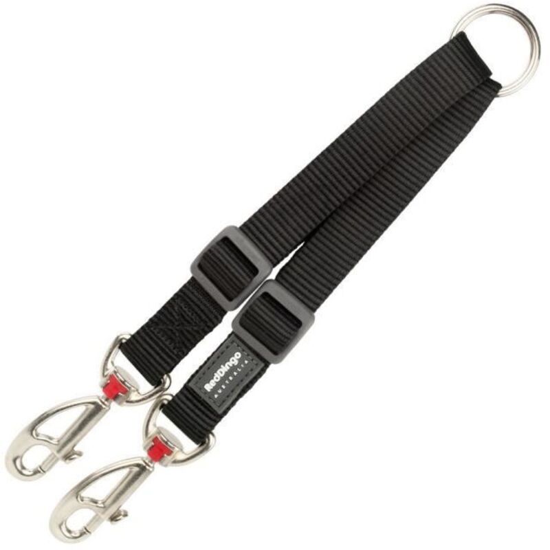 Dog leash coupler - Red Dingo - Black - Adjustable - 1.2 x 16.5-22 cm ...