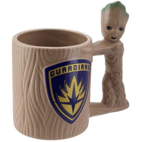 Mug XL 3D - GUARDIANS OF THE GALAXY - Groot - Brown - Cylindrical - 300ml