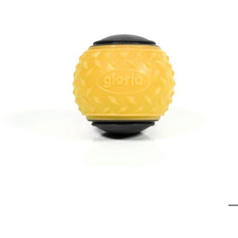 Dog Toy - GLORIA - PLAY AND RUN Ball - Yellow - TPR - Size M - 6.35 cm