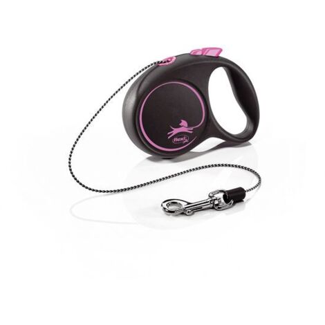 Retractable Leash - Flexi - FU02C3-251-S-CP - 3m - Black/Pink - For ...
