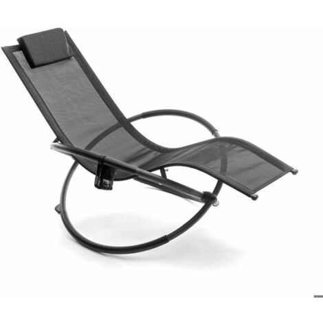 Folding Rocking Lounge Chair - InnovaGoods - Rockorb - Ergonomic - Black