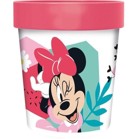 Cup - TATAWAY - Disney Minnie - Pink Plastic - 260 ml - Non-Slip Base