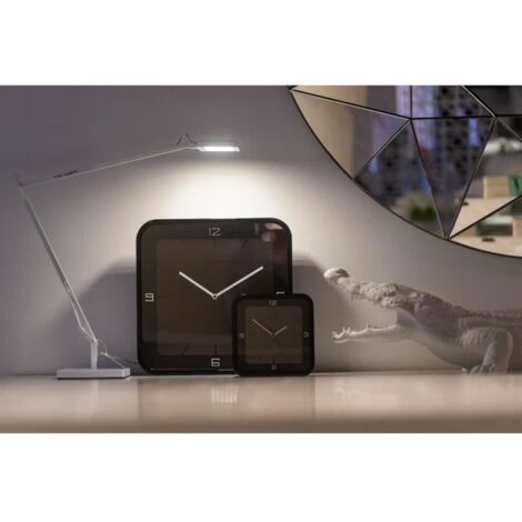 Wall clock - NeXtime - Square Wall - 40 x 40 x 4 cm - Wood - Black