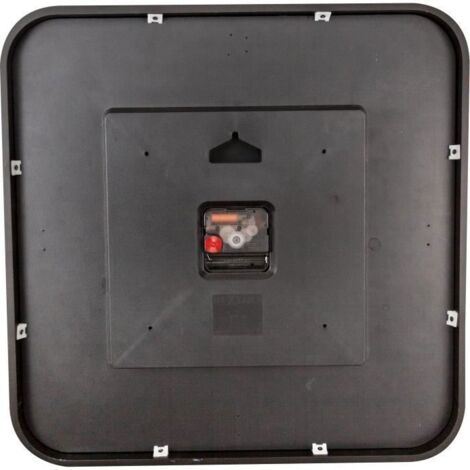 Wall clock - NeXtime - Square Wall - 40 x 40 x 4 cm - Wood - Black