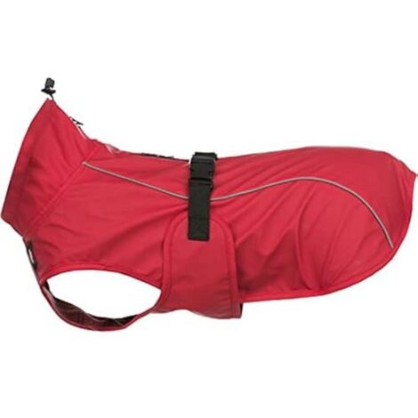 Dog Raincoat - TRIXIE - Vimy - Red - Size S - Wind Resistant - Reflective