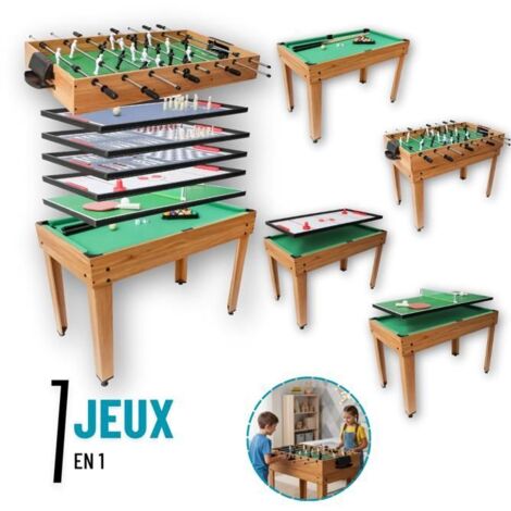 Game Table - DEVESSPORT - 7-in-1 Multigame - Foosball, Pool, Air Hockey ...