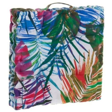 Cushion - Ocean - 43x43 cm - Polyester - Multicolor - Tropical leaf