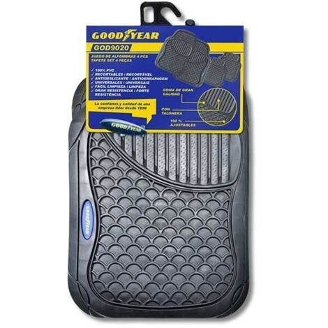 Rubber mat - GOOD YEAR - Black - Non-slip - 100% PVC - Universal