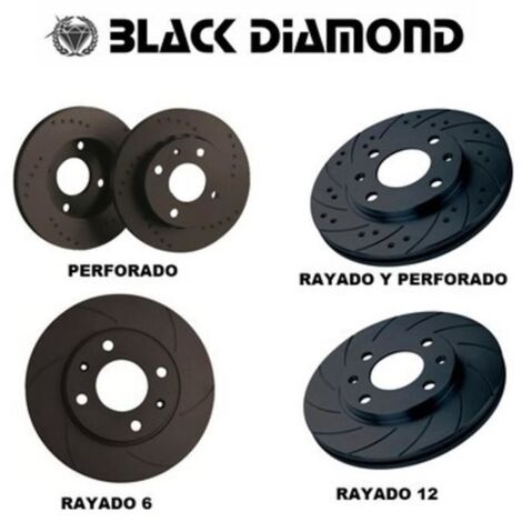 BLACK DIAMOND Discs Striped 6 FORD GRANADA MK3 All Models REAR ...