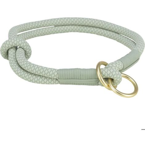 Semi-choke collar - Trixie - Soft Rope - Green - Medium Size - Comfort ...