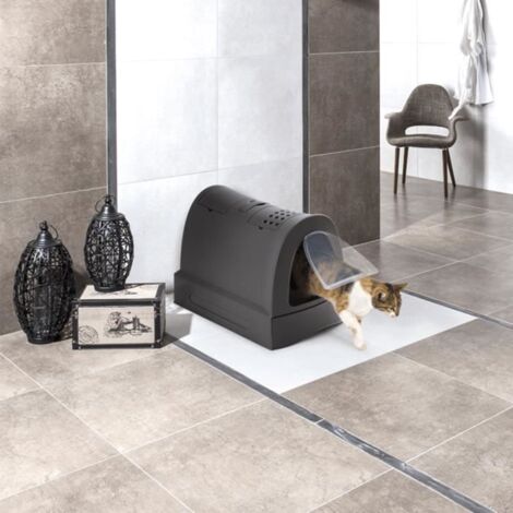 Litter Box - IMAC - ZUMA - Black - Sliding Drawer - Charcoal Filter ...