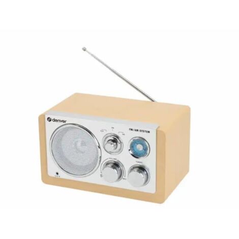 AM/FM Radio - Denver - Light Wood Model - AUX Input - AM/FM Tuner ...