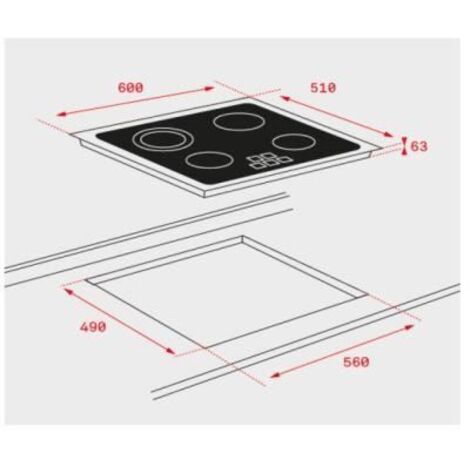 Ceramic Hot Plate - Teka - TB6415 - Built-in - Glass - 4 Cooking Zones