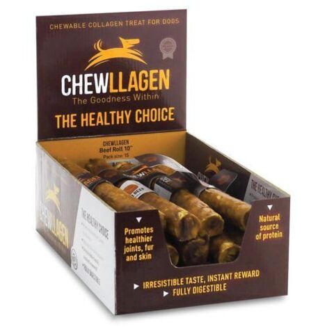 Dog snack - Chewllagen - Veal meat - 15 units - Multicolored - 31x18x10 ...