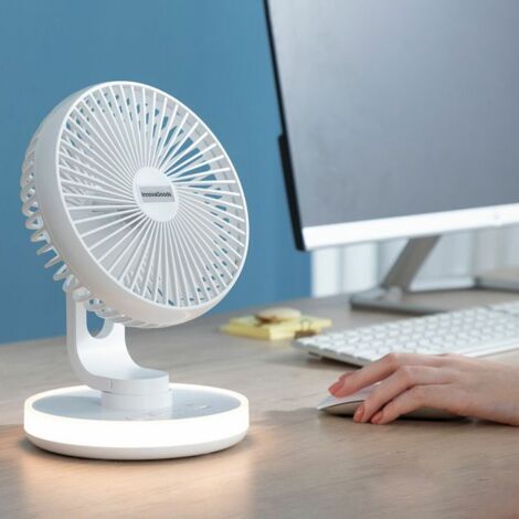Desk Fan - InnovaGoods - FanLed - Rechargeable - LED - White