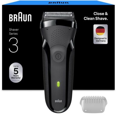 Electric Razor - BRAUN - Series 3 300s - 30 min - Black