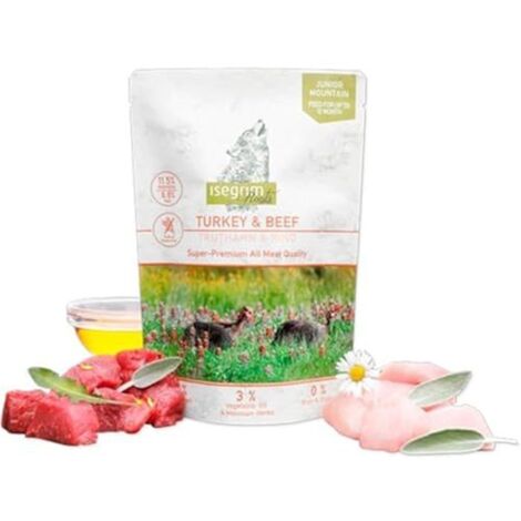 Dog Pouch - Junior - Turkey and Beef - 410 g - Complete Food - Less ...