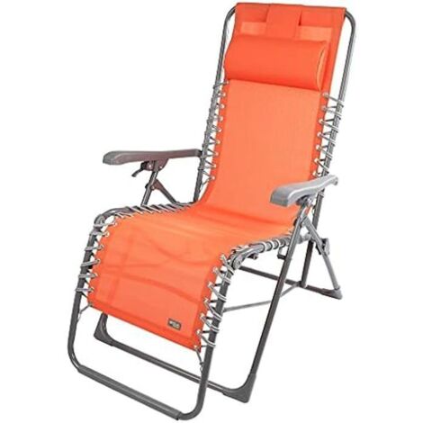Chaise Longue - Active Garden - Orange - Zero Gravity - Foldable - With ...