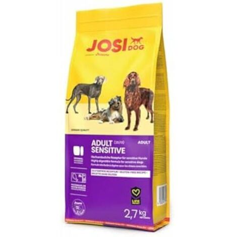 Dry dog food - JosiDog - Adult Sensitive - 2.7 kg - Gluten-free - High ...