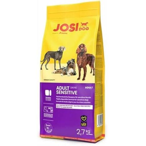Dry dog food - JosiDog - Adult Sensitive - 2.7 kg - Gluten-free - High ...