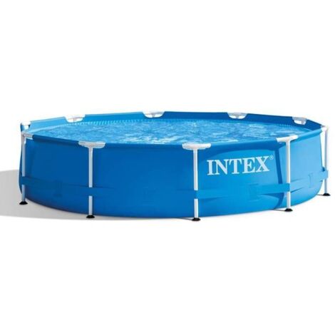 INTEX Tubular Above Ground Pool Kit - Metal Frame - 305 x 76 cm - Round ...