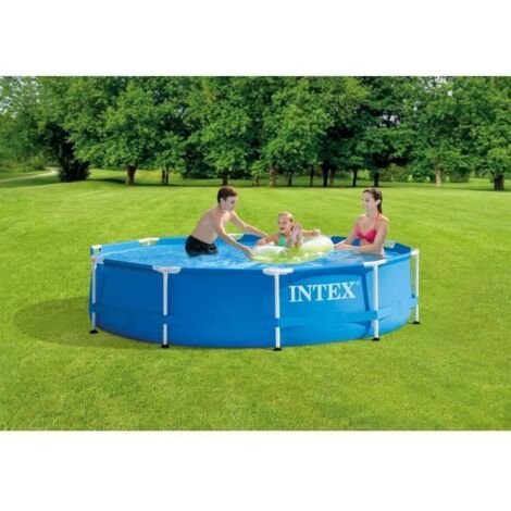 INTEX Tubular Above Ground Pool Kit - Metal Frame - 305 x 76 cm - Round ...