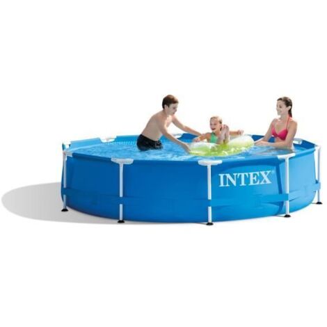 INTEX Tubular Above Ground Pool Kit - Metal Frame - 305 x 76 cm - Round ...
