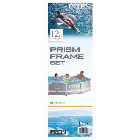 Tubular Pool - INTEX - Prism Frame - Round - 366x76 - Steel and ...