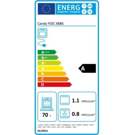 Pyrolysis oven - Candy - FIDCPX886 - White - 8 cooking modes - Cold door