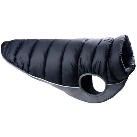 Reversible Dog Jacket - Red Dingo - 25 cm - Waterproof - Black and Gray ...