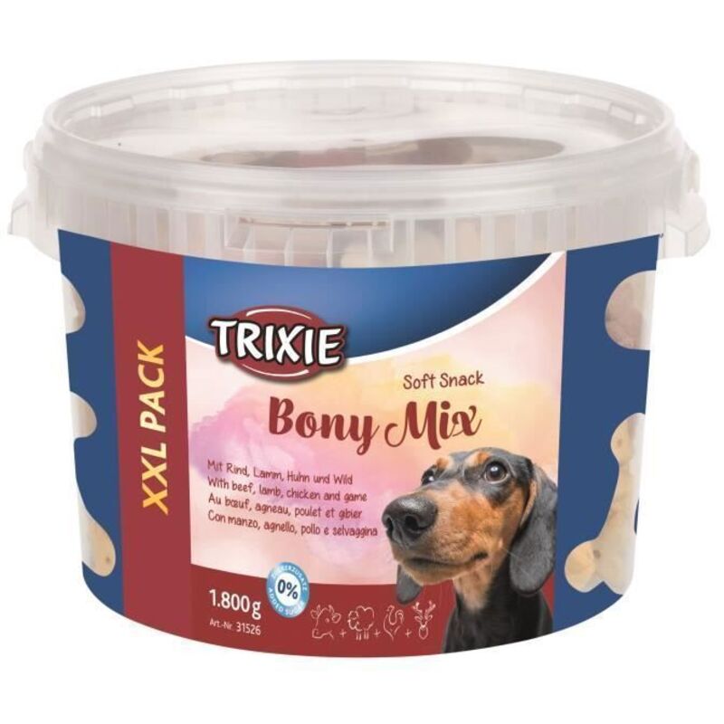 TRIXIE Soft Snack Bony Mix XXL Pack - 1.800g - Für Hunde