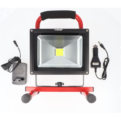 Velamp CYCLOP Akku-Baustrahler LED COB 20W 1200 Lumen mit 12V und 240V ...