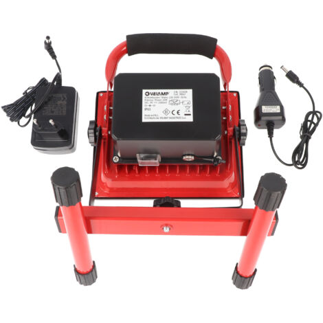 Velamp CYCLOP Akku-Baustrahler LED COB 20W 1200 Lumen mit 12V und 240V ...