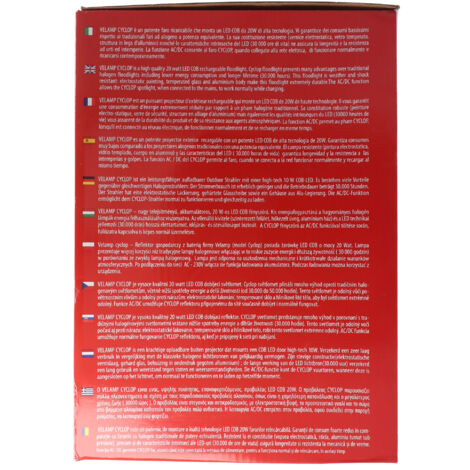 Velamp CYCLOP Akku-Baustrahler LED COB 20W 1200 Lumen mit 12V und 240V ...