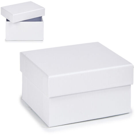 DKD Home Decor Mehrzweckbox Weißer Karton, Größe 8,5 x 5 x 12,5 cm