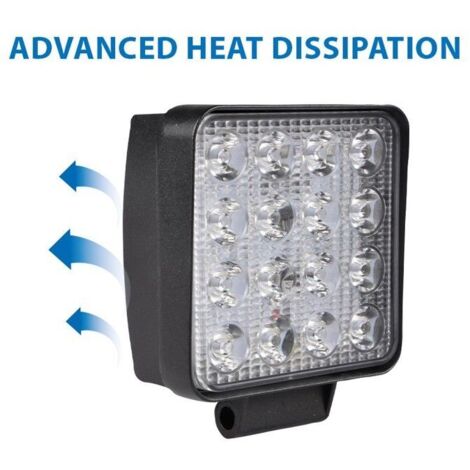 Arbeitsstrahler - STAK - 12/24 V - 48 W - 2800 Lumen - IP67 - Schwarz