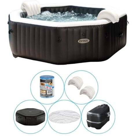 Aufblasbares Spa INTEX - Karbon - 201 x 71 cm - 4 Plätze - Oktogonal ...