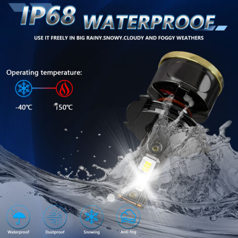 Ampoules LED pour phares de voiture, kit de conversion LED 130 W, 18 ...
