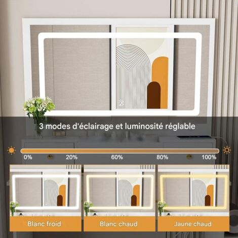 POCKETPOP Parrucchiera con specchio e sgabello, con luce LED, una presa ...