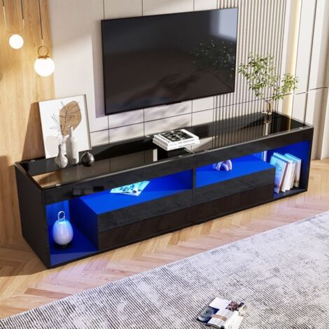 Mueble de TV - NEXU - hasta 70 pulgadas - 2 cajones, estantes ...