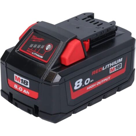 Milwaukee Batteria da 8.0Ah 18V M18 agli Ioni di Litio mod. 4932471070 ...