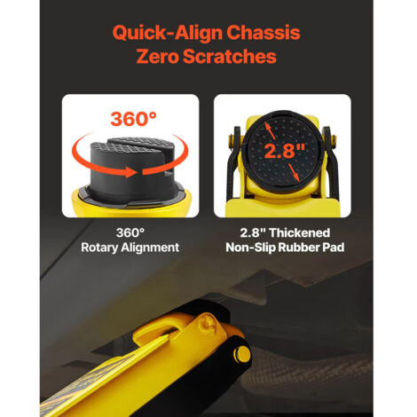 Cric hydraulique rouleur 2.5T levage 85-380mm pour garage pro ...