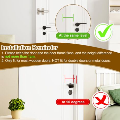 Secondary Door Lock Security Chain Zinc Alloy Swivel Bar Swing Door ...
