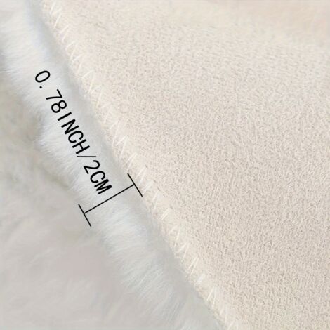 Tapis rond en peluche grise de 90 cm antidérapant pour salon cosy ...