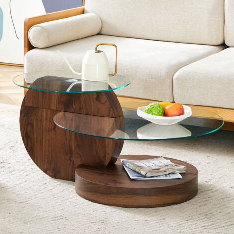 Table de repas en verre facile à nettoyer support MDF robuste et stable ...