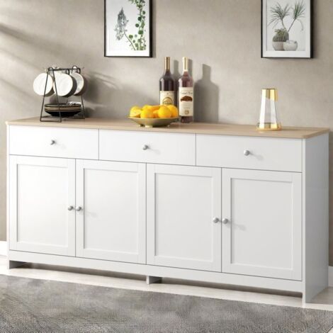 Buffet Moderno,Buffet Basso,Buffet con 3 cassetti e 4 porte,Storage ...